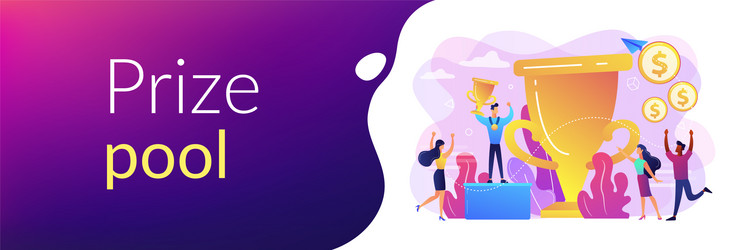Prize pool concept banner header Royalty Free Vector Image