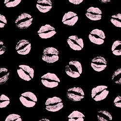 Seamless pattern with cute lips creative texture Vector Image