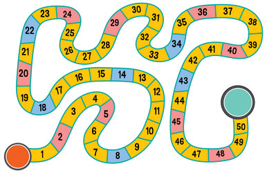 Simple board game for children template Royalty Free Vector