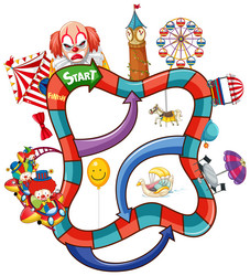 Classic snakes and ladders board game Royalty Free Vector