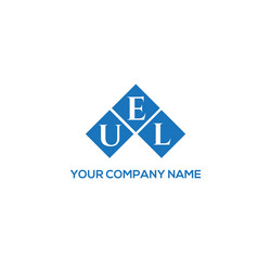 Uel letter logo design on black background Vector Image