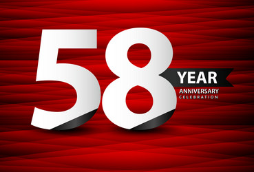 58 year anniversary celebration logo colorful Vector Image