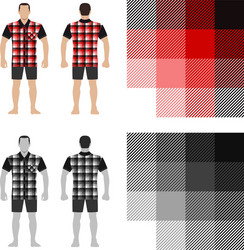 Set of full length front back silhouette man Vector Image