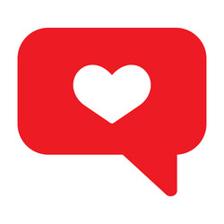 Message heart love letter red heart Royalty Free Vector