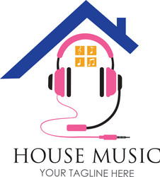 House music logo images design template Royalty Free Vector