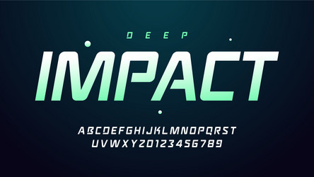 Abstract technology alphabet fonts typography Vector Image