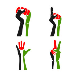 Palestine hand element design Royalty Free Vector Image
