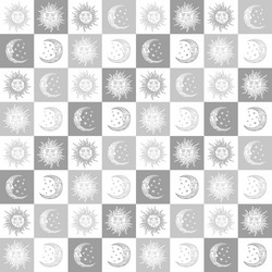 Sun and moon pattern Royalty Free Vector Image
