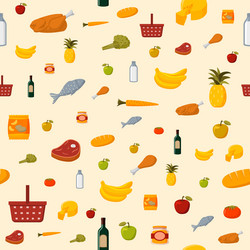 Grocery seamless pattern Royalty Free Vector Image