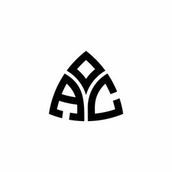 Ac monogram logo with abstract shapes in modern Vector Image