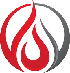 Fire rescue logo base gold with dark blue trim Vector Image