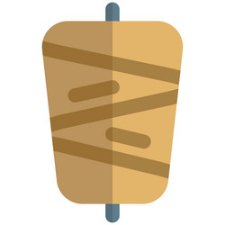 Fresh meat grilled for shawarma wraps Royalty Free Vector