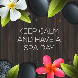 Keep calm have a spa day Royalty Free Vector Image