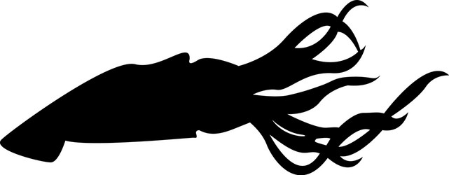 Squid graphic design template isolated Royalty Free Vector