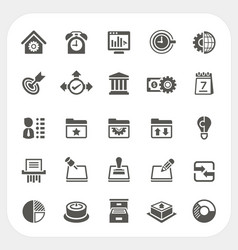Business and finance icons set Royalty Free Vector Image