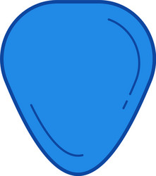 Guitar pick shape icon plectrum sign tringle Vector Image
