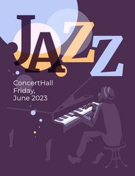 Jazz and classical music event poster design Vector Image