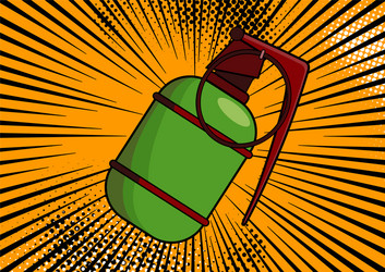 Pop art bomb on comic art retro style Royalty Free Vector