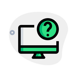 Question mark option in desktop to get help Vector Image