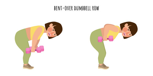 Dumbbell Bent Over Row Vector Images (40)