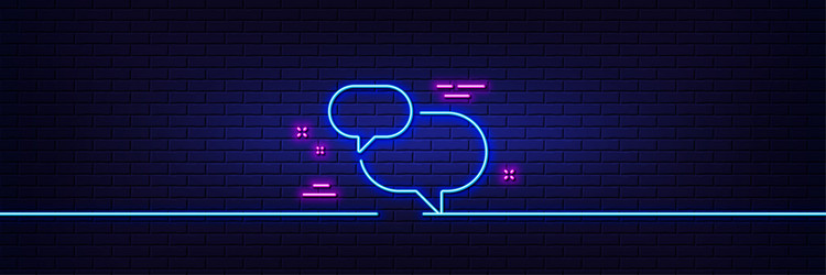 Chat comment line icon speech bubble sign social Vector Image