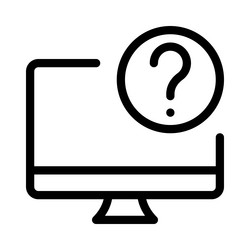 Question mark option in desktop to get help Vector Image