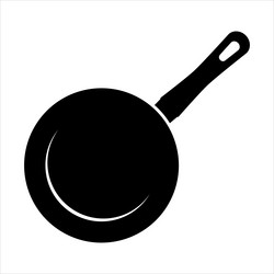 Cooking pan sign in top view Royalty Free Vector Image