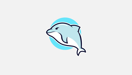 Dolphin logo design template Royalty Free Vector Image