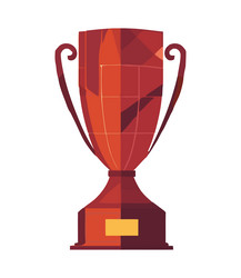 First place triumph gold medalist shiny trophy Vector Image