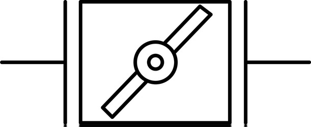 Motor damper symbol icon Royalty Free Vector Image