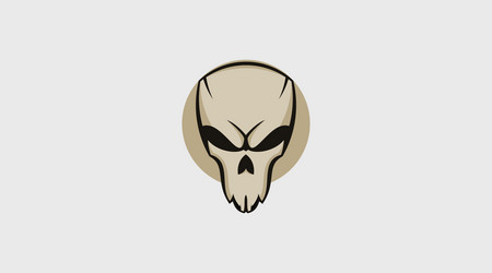 Evil monster cannibal head logo abstract template Vector Image