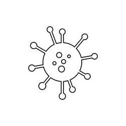 No germ icon prohibited sign viruses Royalty Free Vector