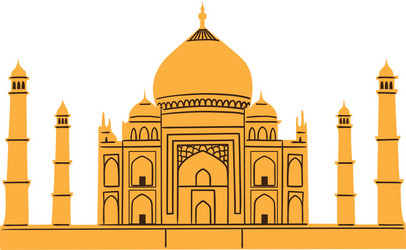 Taj mahal Royalty Free Vector Image - VectorStock