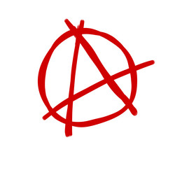 Anarchy letter a in the circle Royalty Free Vector Image