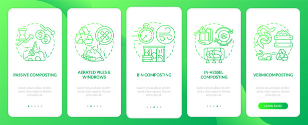 Bio based materials blue onboarding mobile app Vector Image