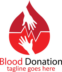 Blood donation logo template design Royalty Free Vector