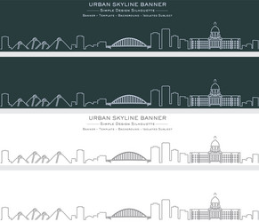 One single line drawing calgary city skyline Vector Image