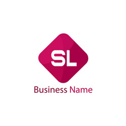 Initial letter sl logo template design Royalty Free Vector