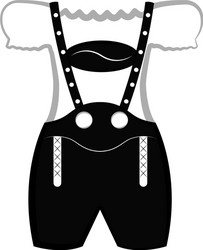 Isolated traditional oktoberfest clothes for men Vector Image