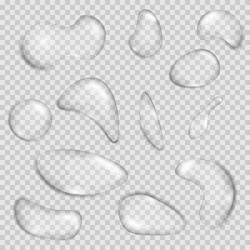 Realistic water drops bubbles rain water foam Vector Image