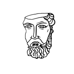 Countinious line drawing of ancient greek Vector Image