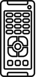 Tv remote control icon outline style Royalty Free Vector