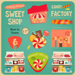 Candy sweet shop Royalty Free Vector Image - VectorStock
