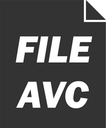 Avc icon flat Royalty Free Vector Image - VectorStock