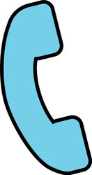 Blue emergency call cartoon Royalty Free Vector Image