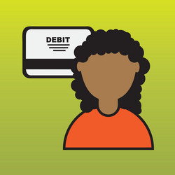 Debit card user design Royalty Free Vector Image
