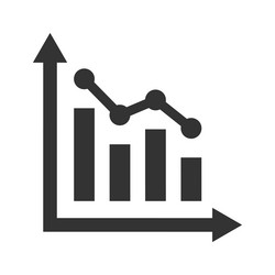 Downward graph icon Royalty Free Vector Image - VectorStock