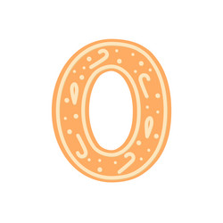 Gingerbread man spice cake cookie flat Royalty Free Vector