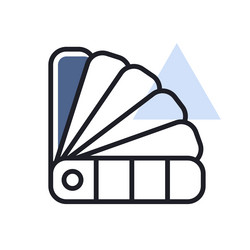 Paper color palette icon Royalty Free Vector Image
