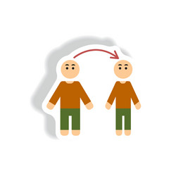 Paper sticker various symptoms of aids Royalty Free Vector